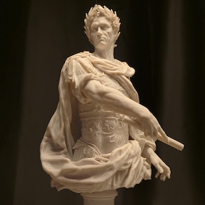 Julius Caesar Statue Replica: Marble Composite Roman Decor (9 Inch) - Etsy