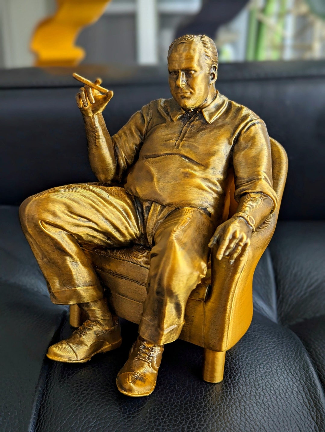 Iconic Bronze Bust of Tony Soprano With Cigar Sculpture Figurine From ...
