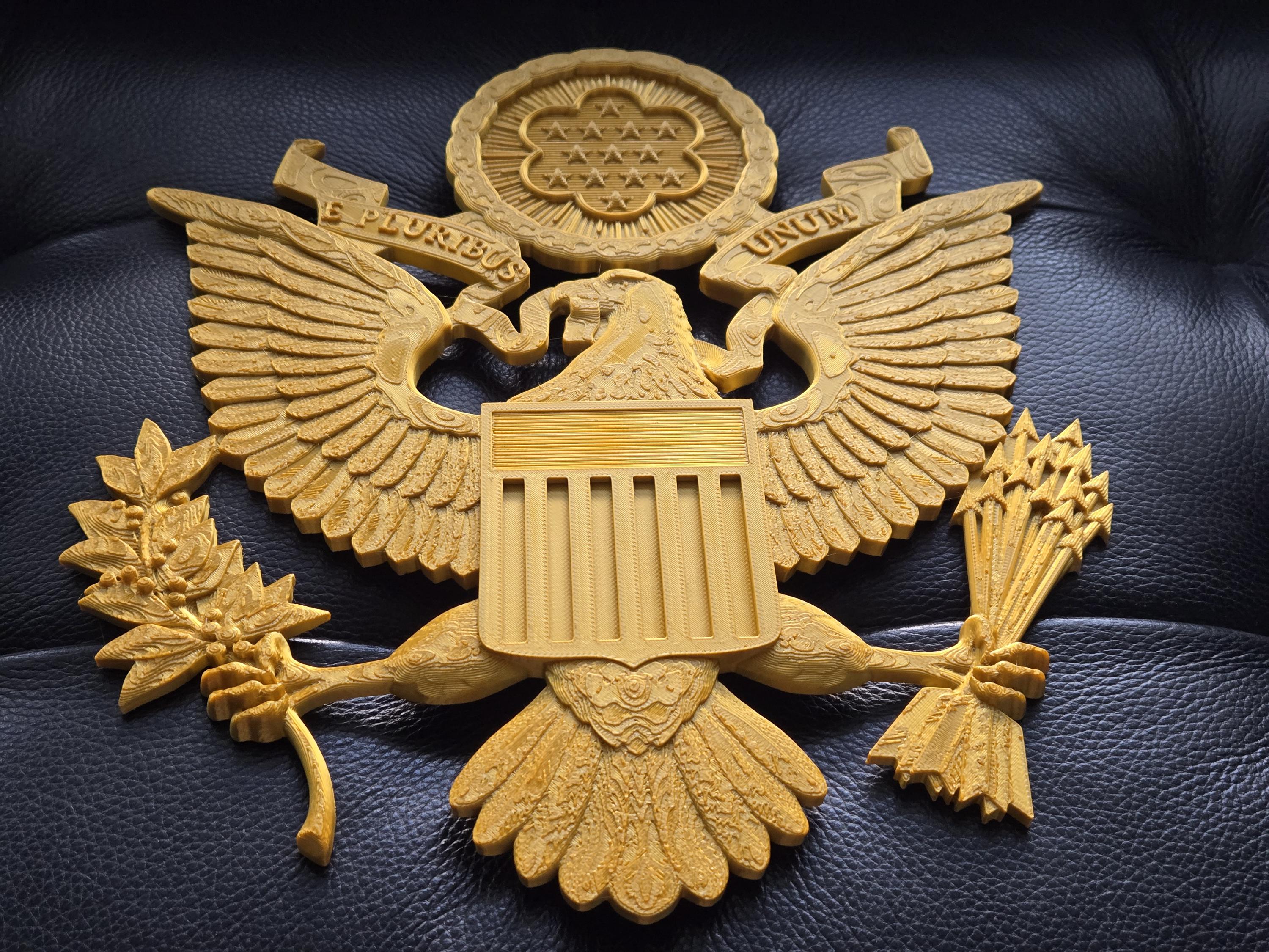 Golden Great Seal of the United States of America - High Detail Wall ...