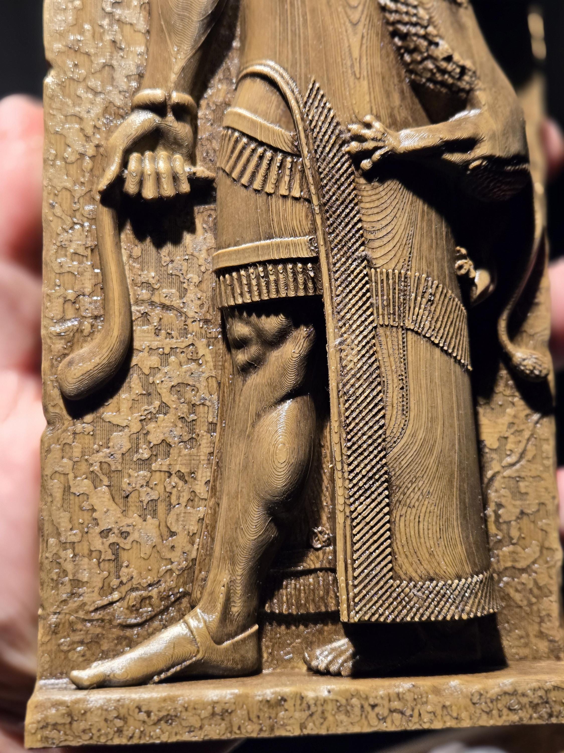 Ancient Mesopotamian Gilgamesh Relief Wall Plaque - Glazed Clay ...