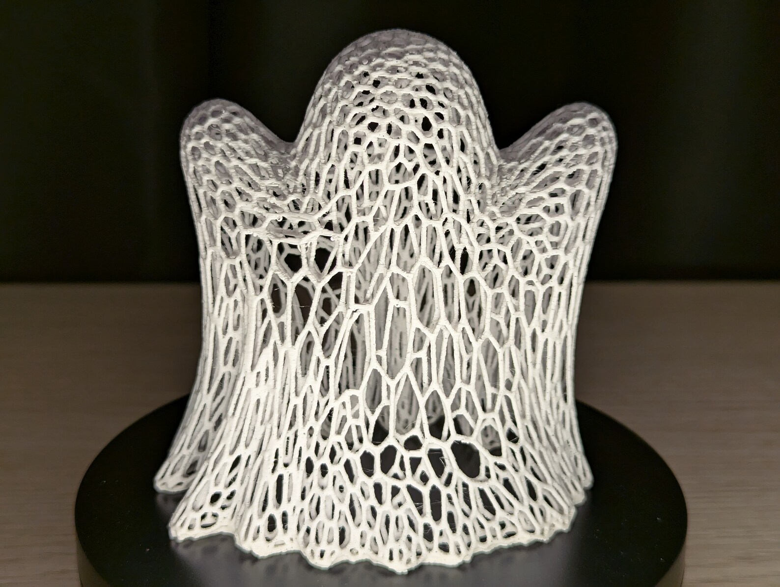 Intricate 3D Printed Lace Ghost Sculpture Cute and Spooky Unique ...