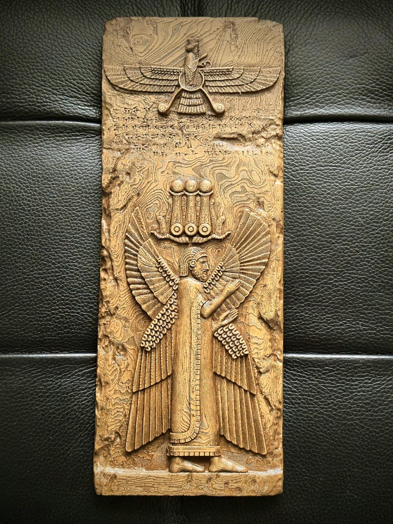 Cyrus the Great Relief With Faravahar Symbol – Clay Composite ...