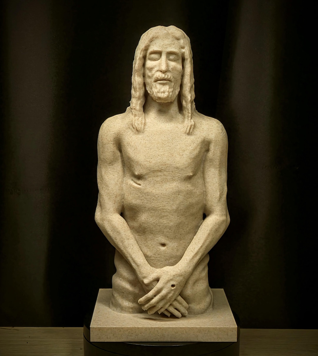Shroud of Turin Sculpture: Marble Composite Jesus Christ Religious ...