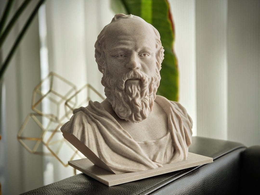 Greek Philosopher Socrates Bust Statue - Handcrafted Marble Composite ...