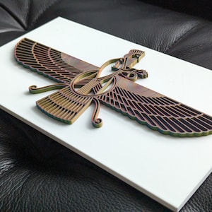 Zoroastrian Faravahar Fravahar Symbol Ahura Mazda Wall Art Winged Eagle Assyrian Iranian Persian ...