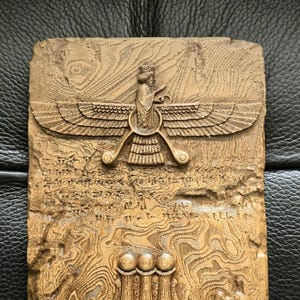 Cyrus the Great Relief With Faravahar Symbol – Clay Composite ...