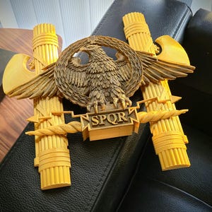 Roman Standard Fasces Eagle Emblem Insignia S.P.Q.R. Senatus Populusque ...