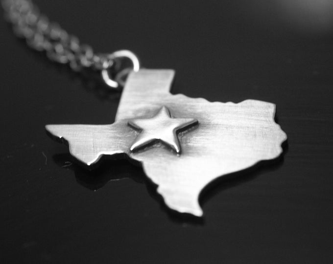 Custom State Necklaces Handmade From Argentium Silver - Etsy