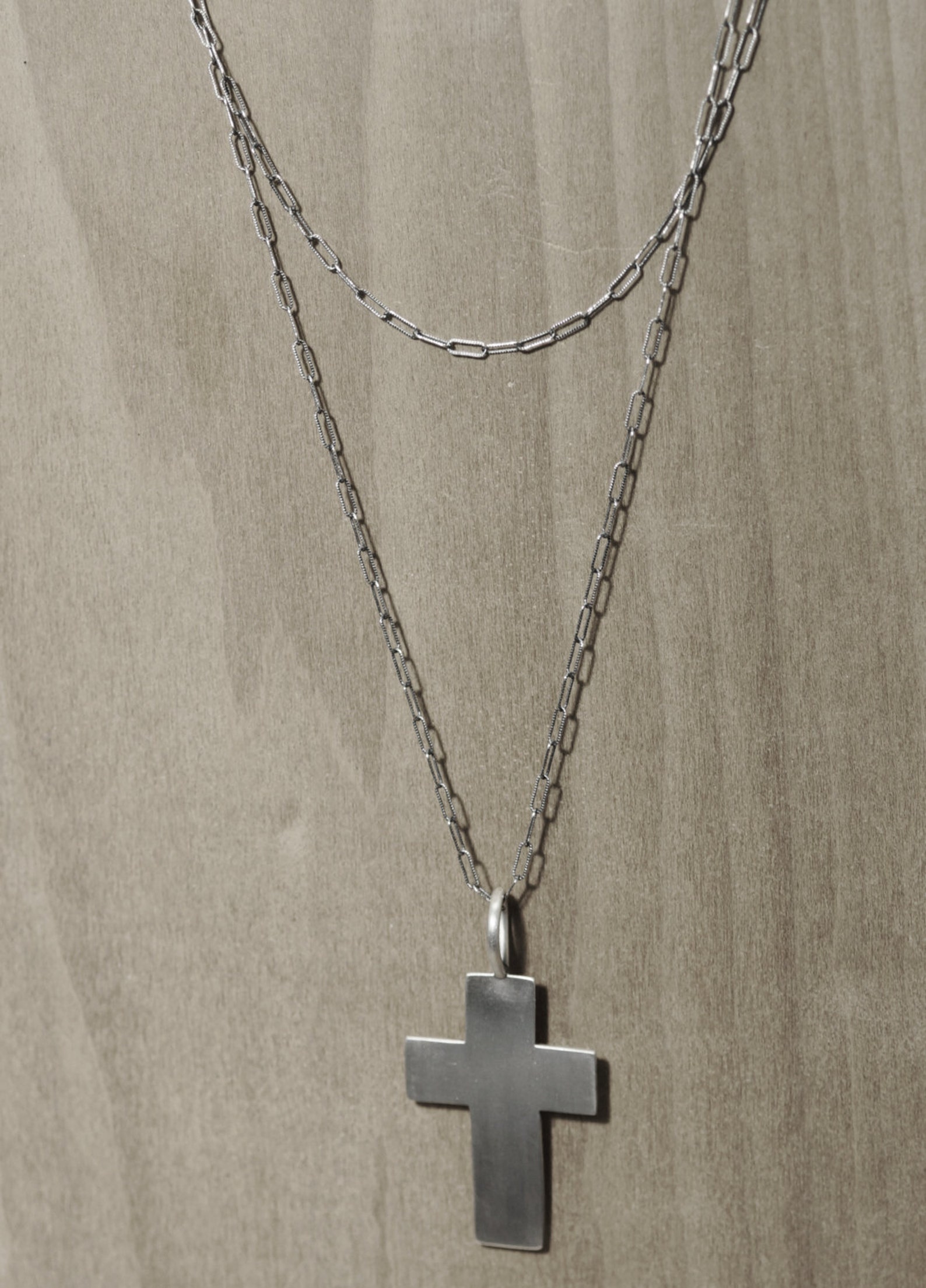 Bold Argentium Silver Cross on Long Chain - Etsy