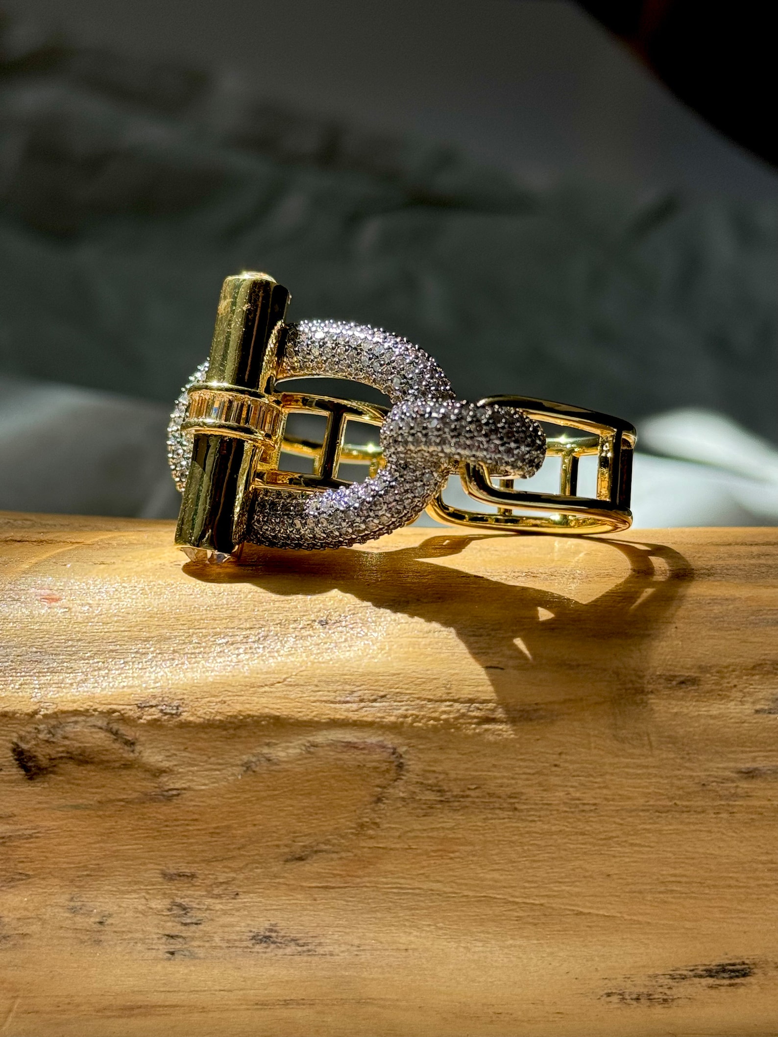 Two Finger Ring, Carabiner Charm Ring, Double Finger Ring, Two Tone ...