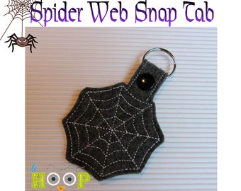 In the Hoop Spider Snap Key Fob Embroidery Machine Design - Etsy