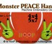 Monster PEACE Hand Applique Machine Applique Embroidery Design 2 Sizes ...