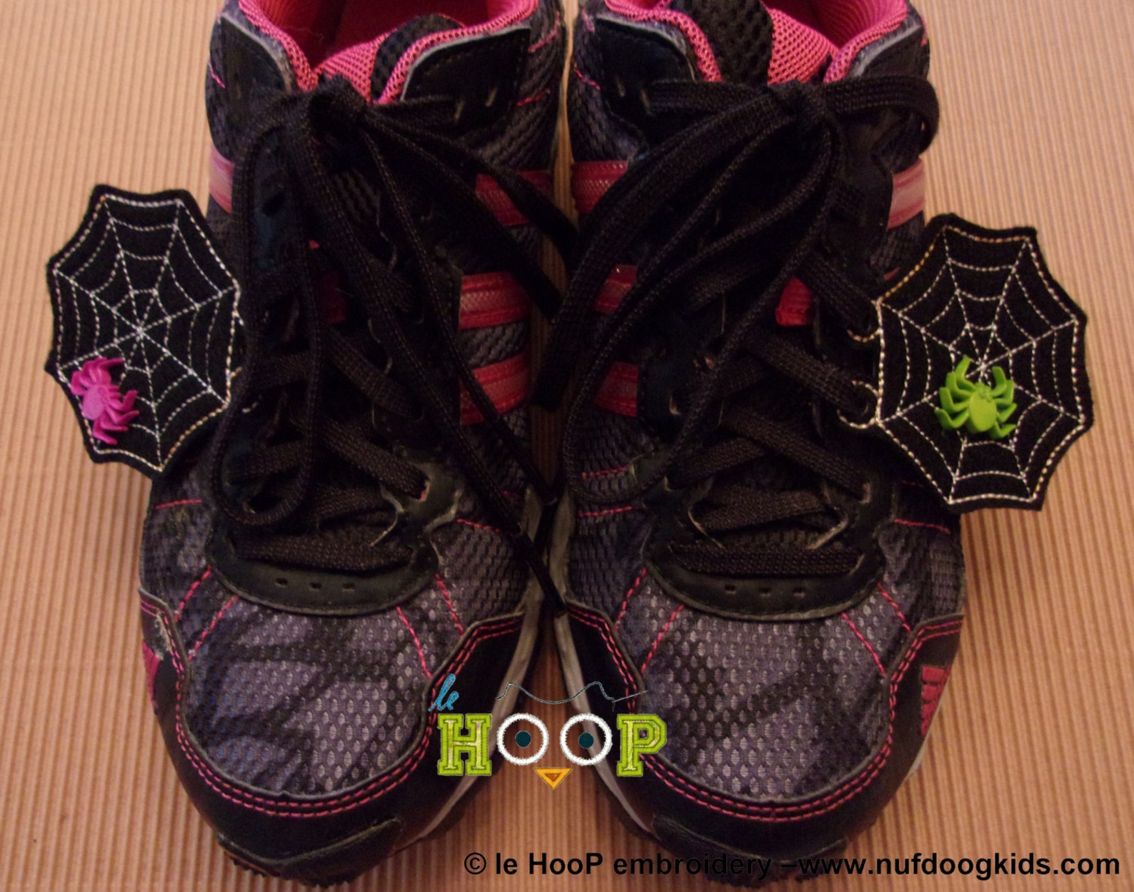 SPIDER WEB Shoe Charms Wings Tags Machine Applique Embroidery - Etsy