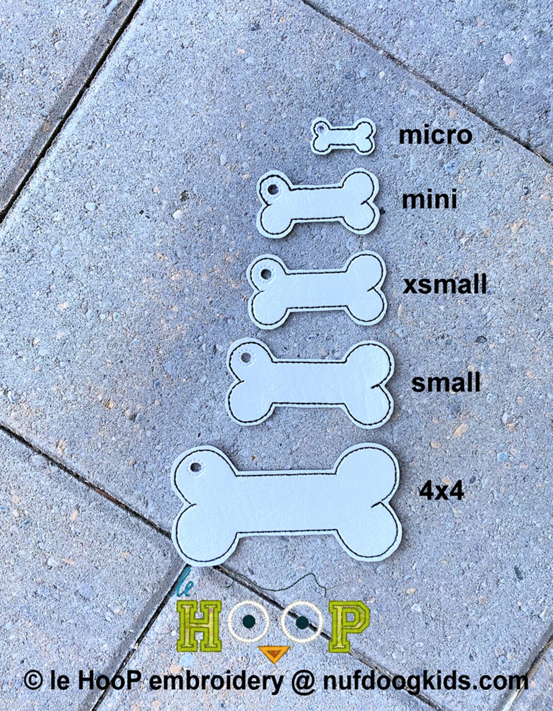 BONE Shap TAGS ITH Machine Embroidery Applique Design 4x4 Charm - Etsy