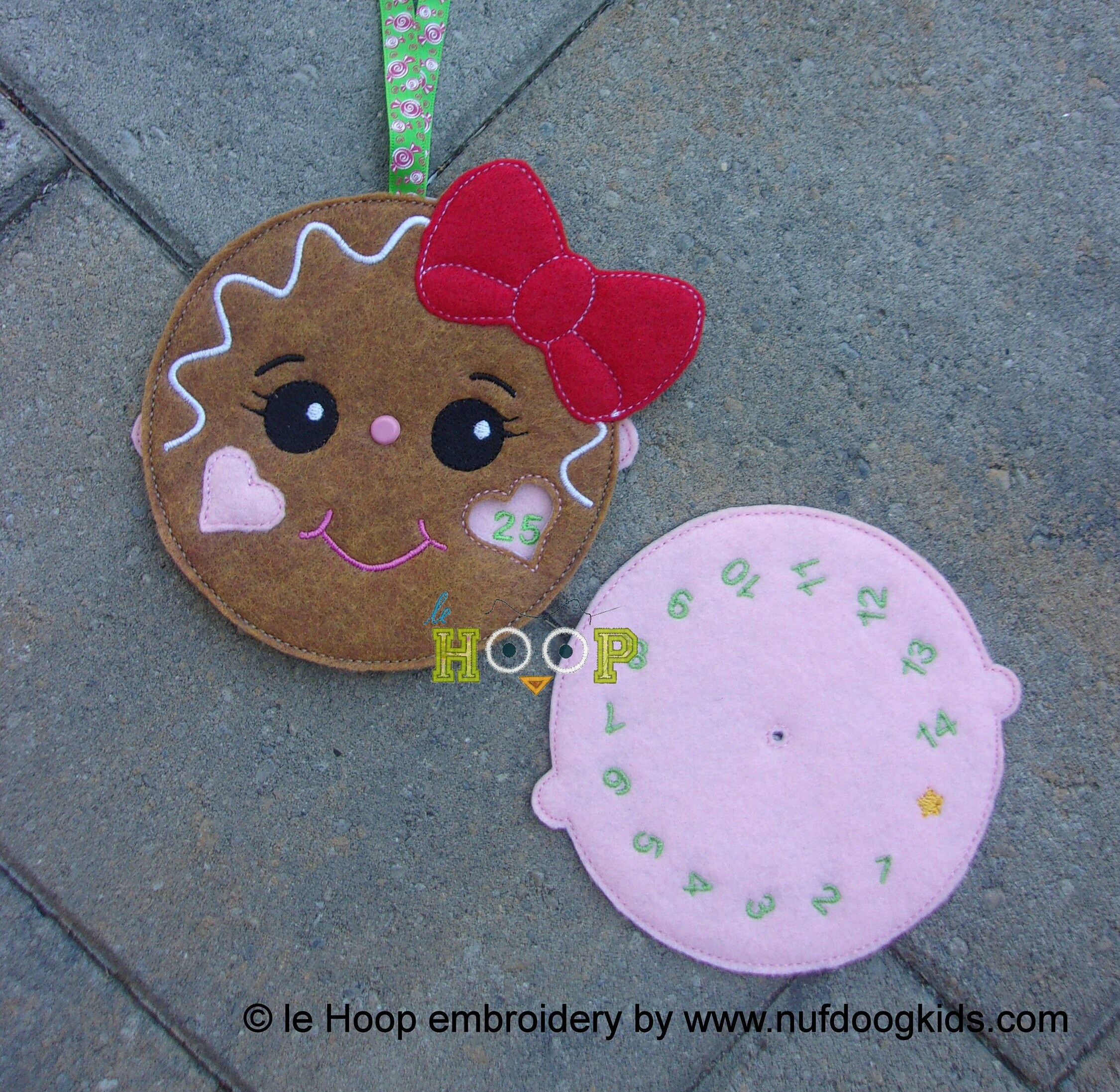 ITH 5x7 Gingerbread GIRL Countdown Machine Embroidery Applique - Etsy