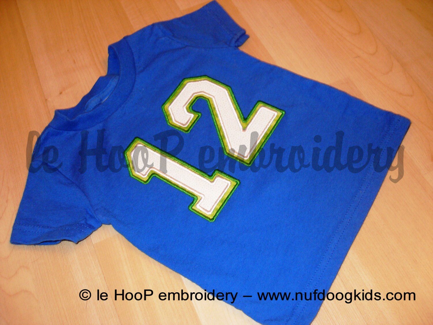 12 Number Football FAN Machine Applique Embroidery Design 3 Sizes ...