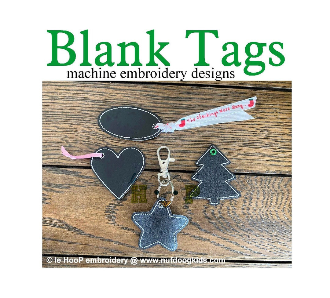 Shaped Blank Tags Machine Embroidery Design Feltie Decoration 4x4 5x7 ...