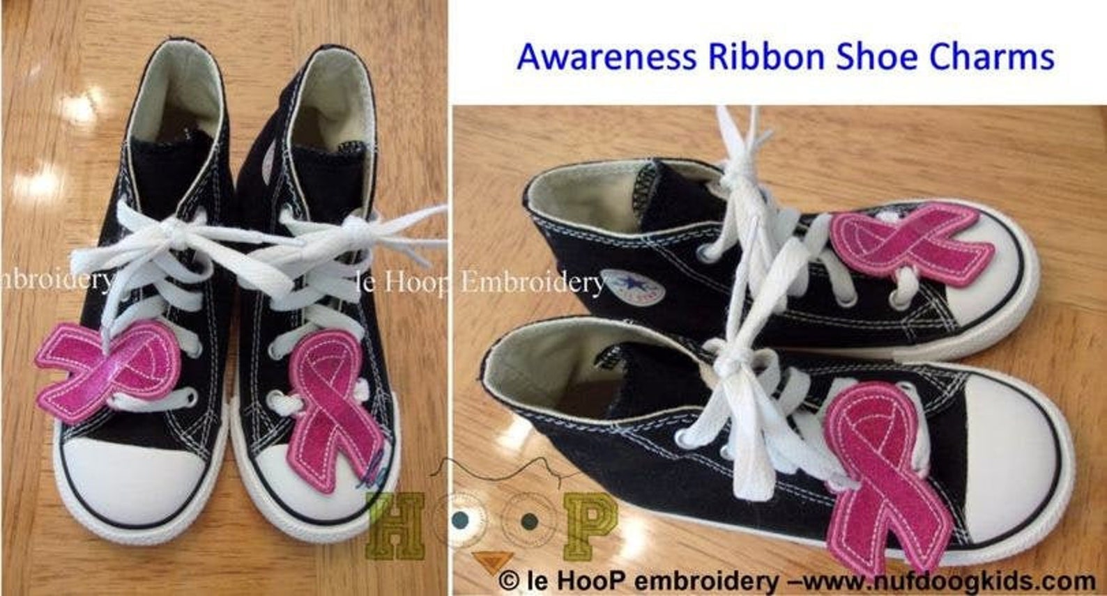 AWARENESS RIBBON Shoe Charms Wings Tags Machine Applique - Etsy
