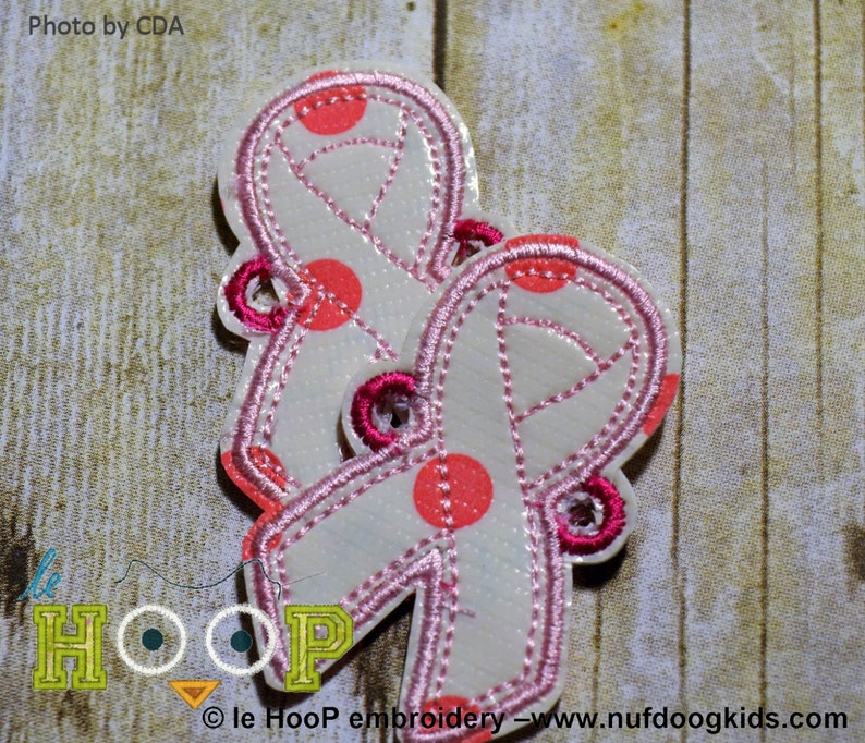 AWARENESS RIBBON Shoe Charms Wings Tags Machine Applique - Etsy
