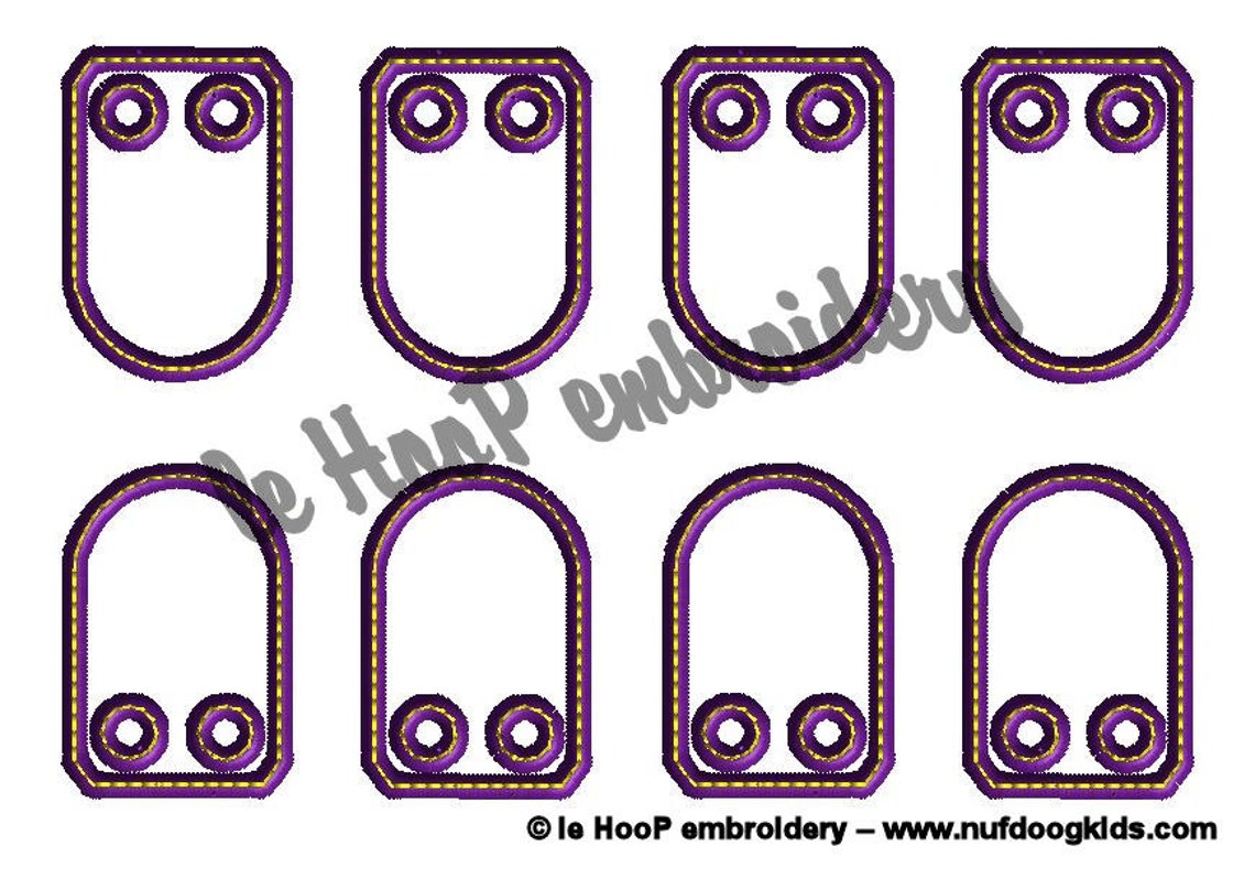 Blank Round Shape TAGS Shoe Charms Machine Embroidery In-hoop - Etsy