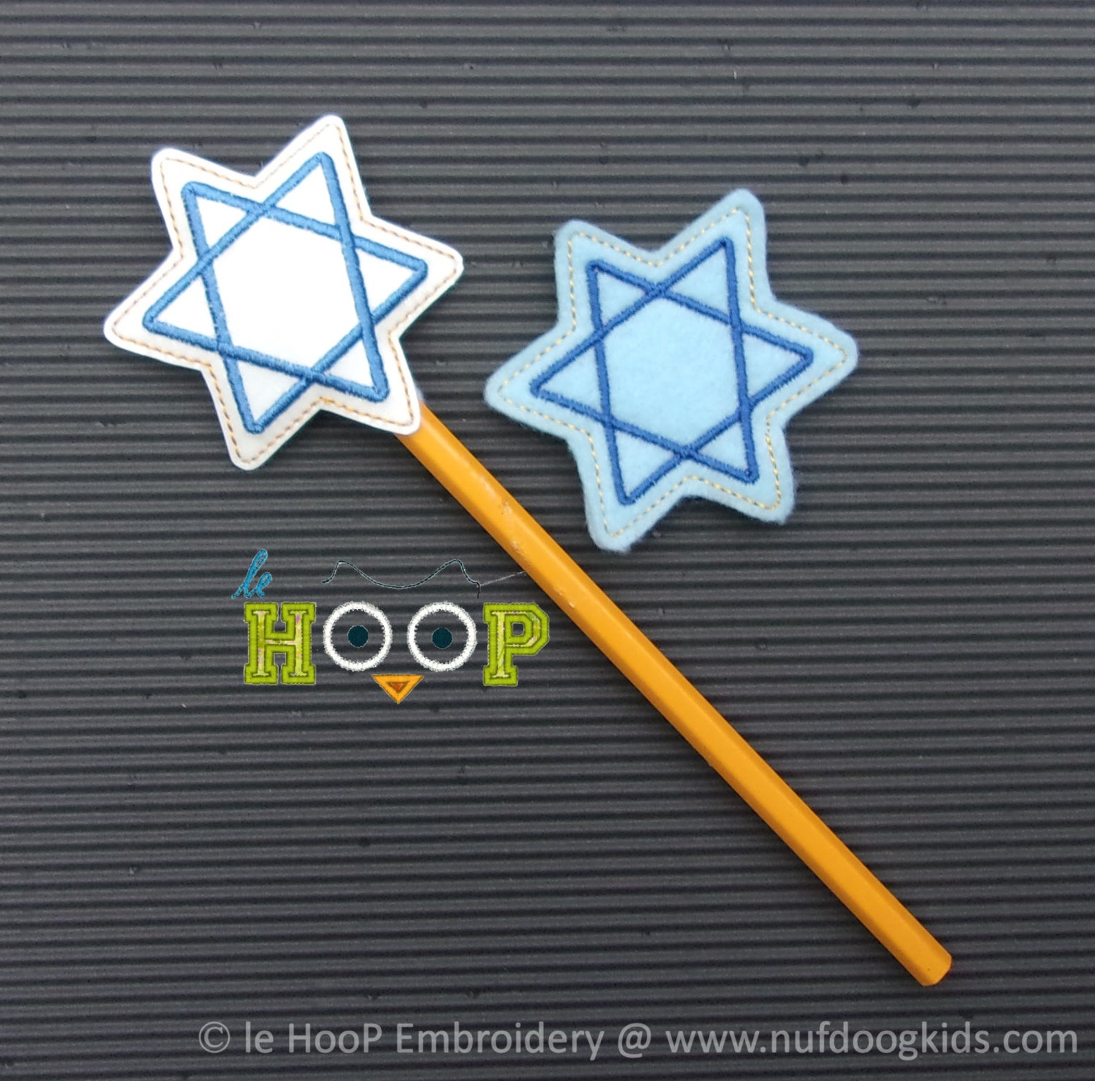 Star of David Pencil Topper Machine Applique Embroidery Design 4x4 5x7 ...