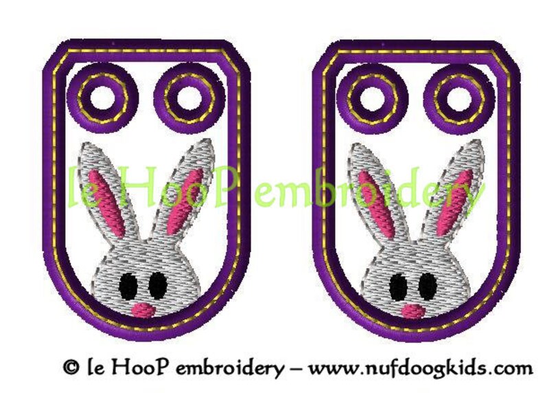 Machine Embroidery EASTER BUNNY Shoe Charms In-hoop Design 4x4 - Etsy
