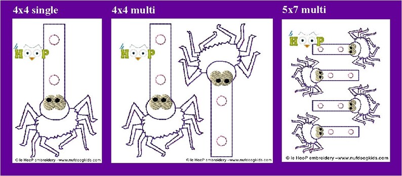 Spider Snap Tab Machine Applique Embroidery Design 4x4 5x7 ITH - Etsy