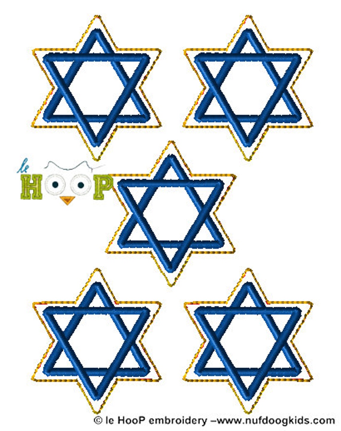 Star of David Pencil Topper Machine Applique Embroidery Design - Etsy