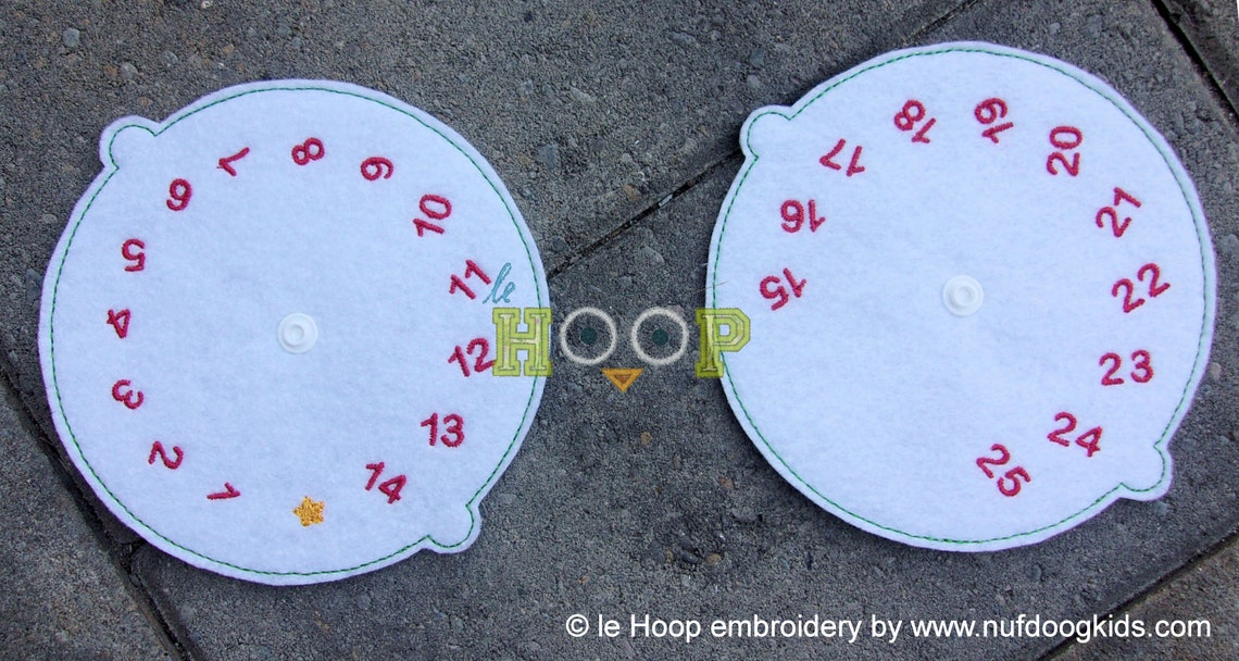 ITH 5x7 Gingerbread GIRL Countdown Machine Embroidery Applique | Etsy