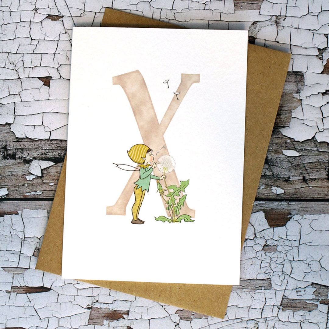 Letter X ABC Card - Etsy