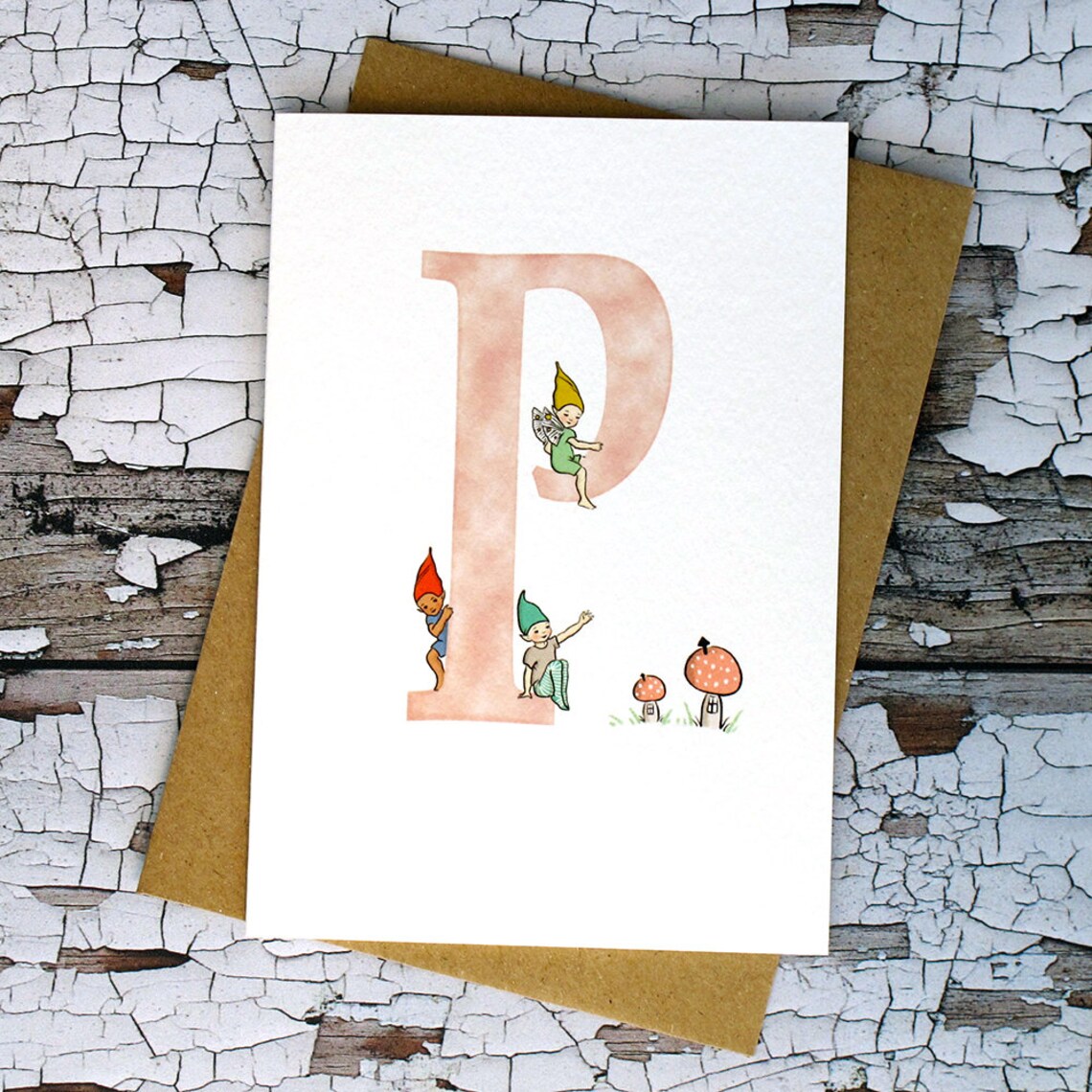 Letter P ABC Card - Etsy
