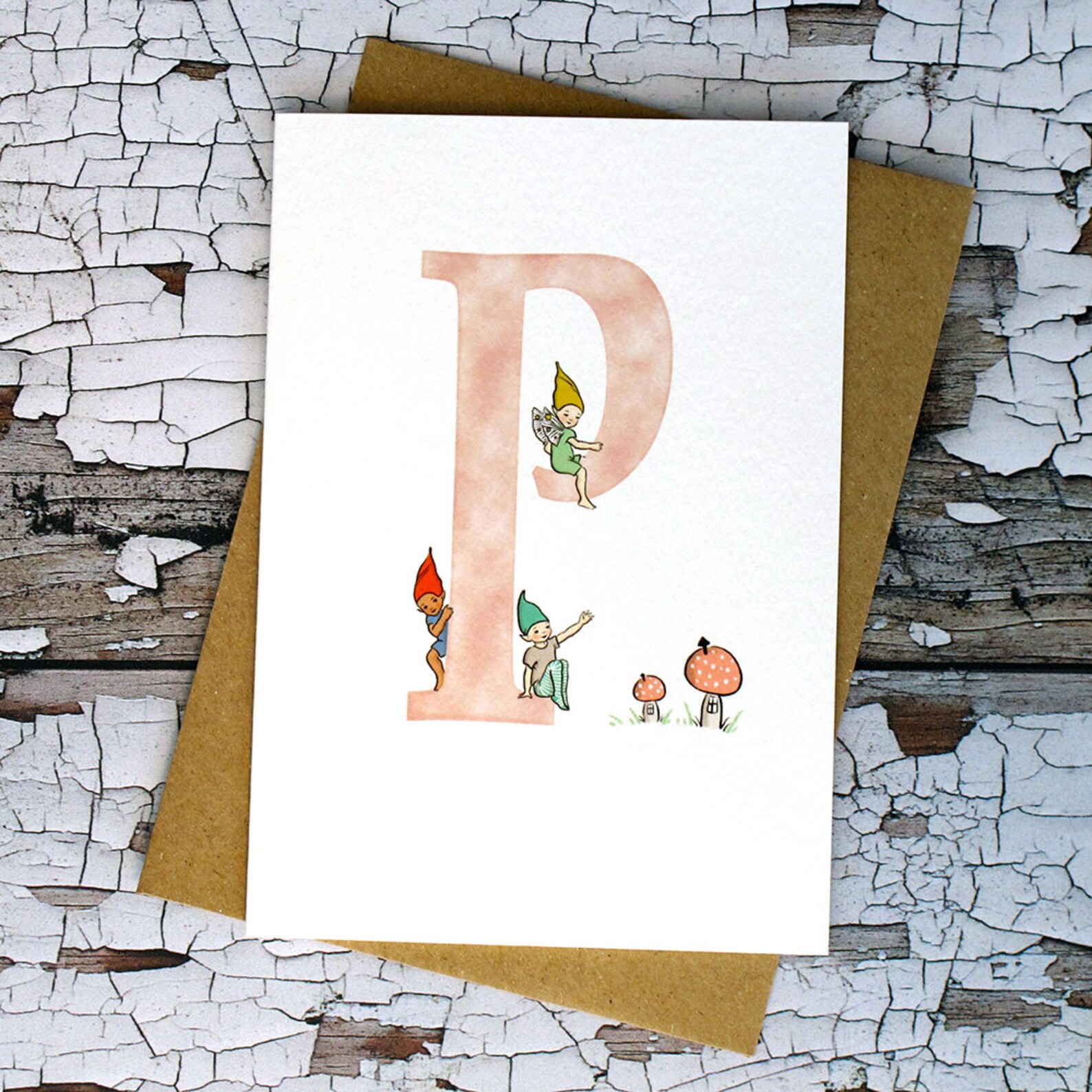 Letter P ABC Card - Etsy