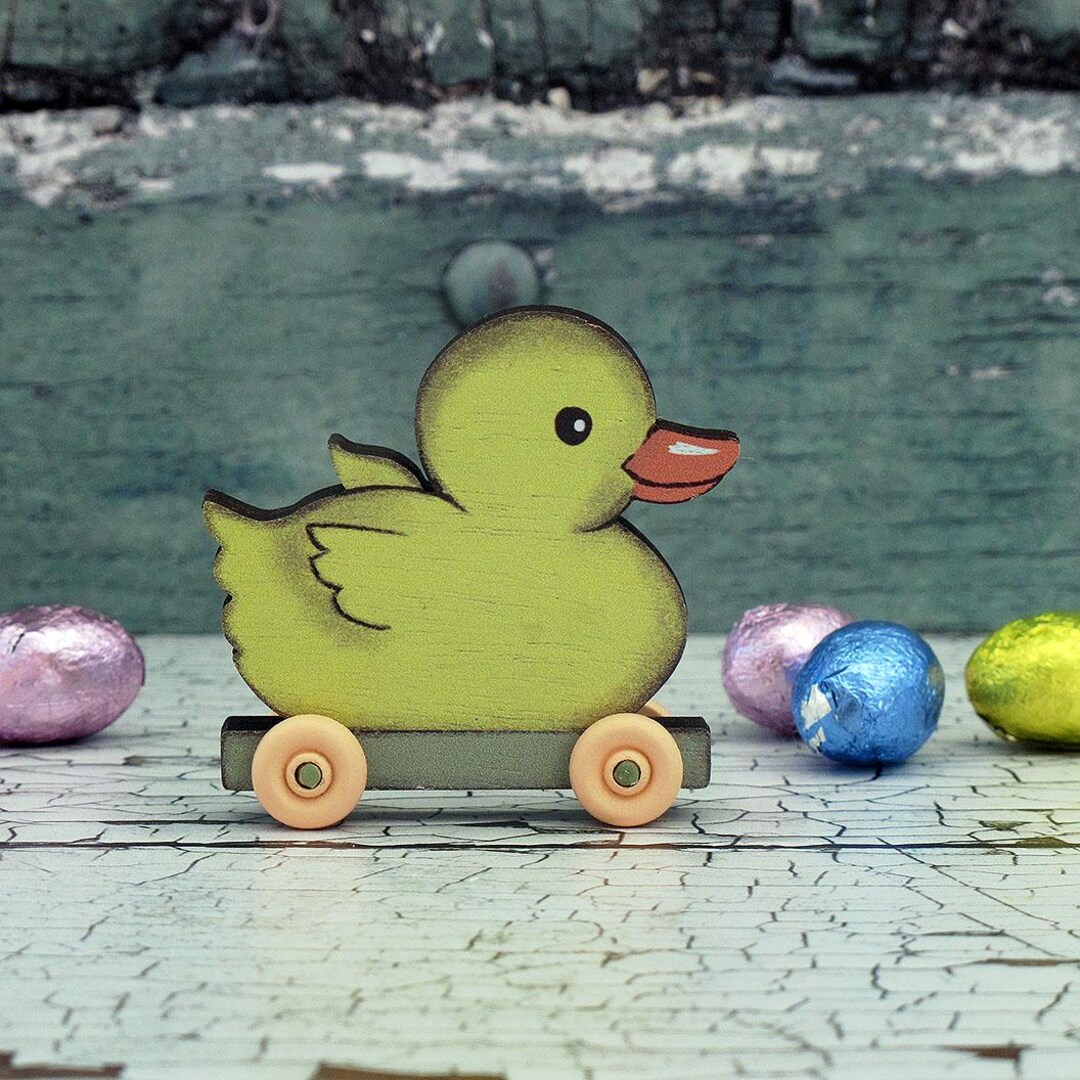 Limited Edition Wooden Duck on Wheels - Etsy