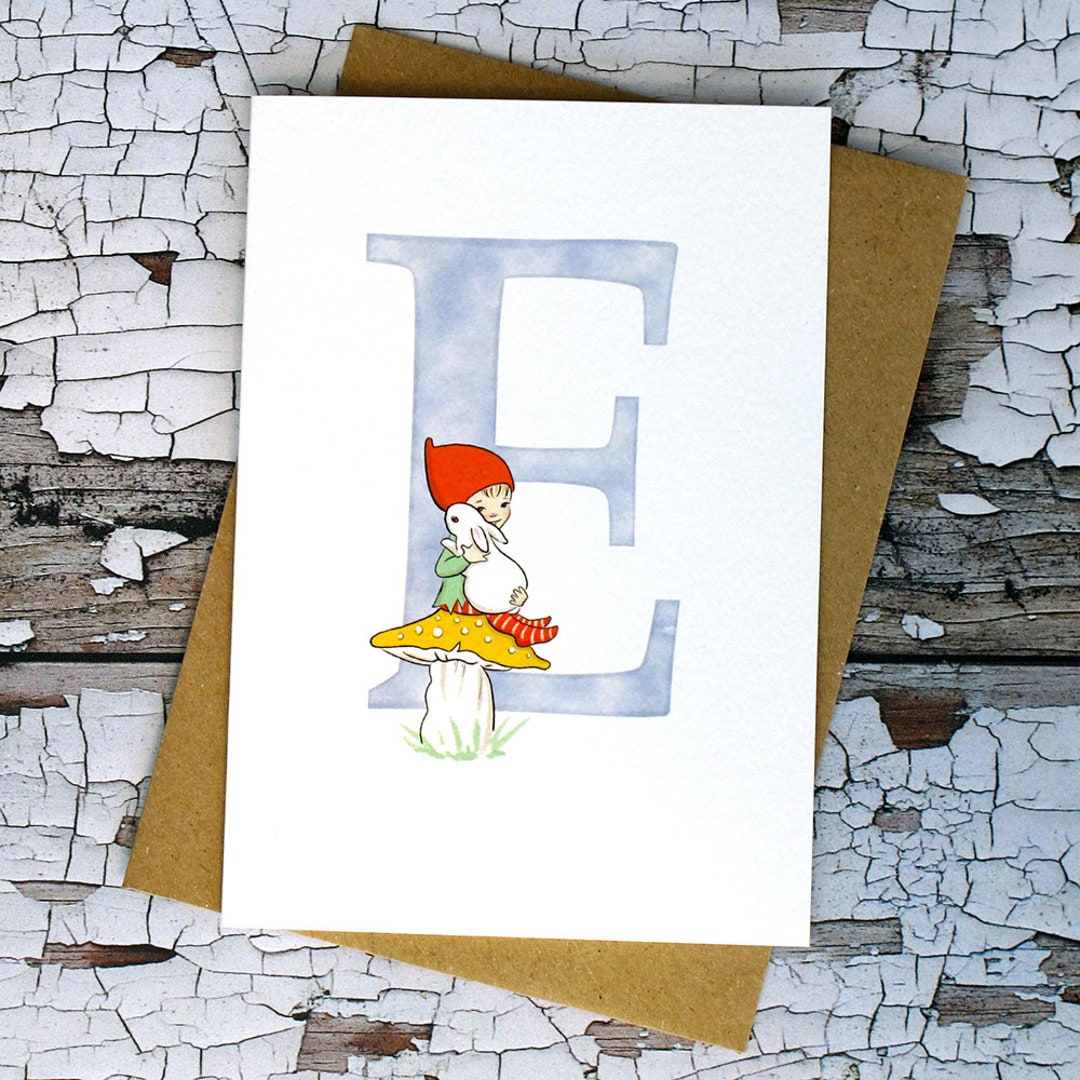 Letter E ABC Card - Etsy
