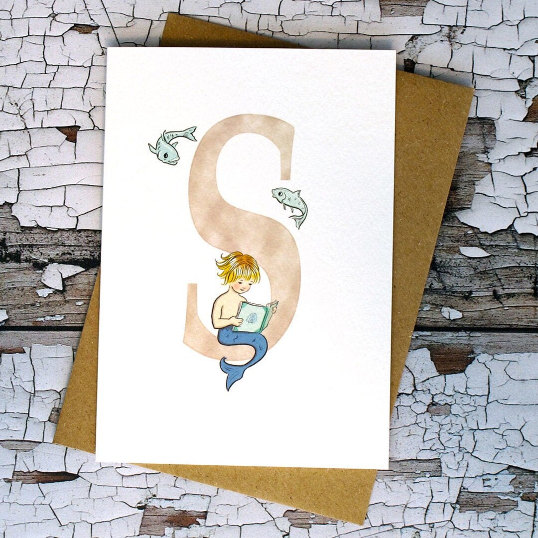 Letter S ABC Card - Etsy