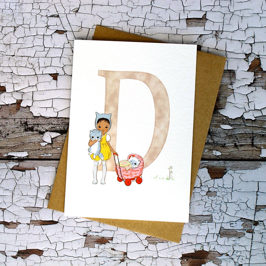 Letter D ABC Card - Etsy