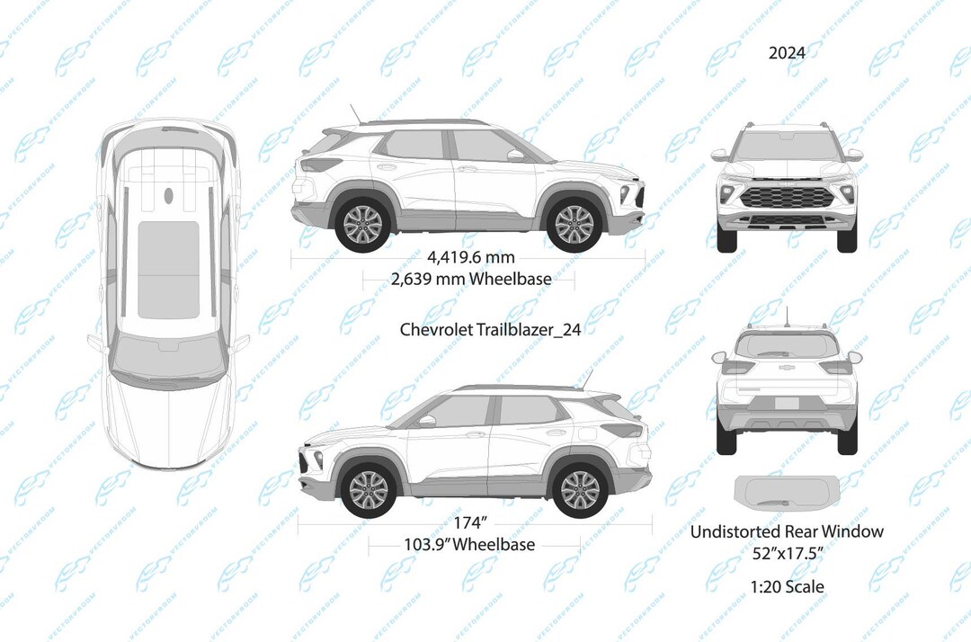 Chevrolet Trailblazer 2024 Vehicle Template .ai, .eps, Cdr - Etsy