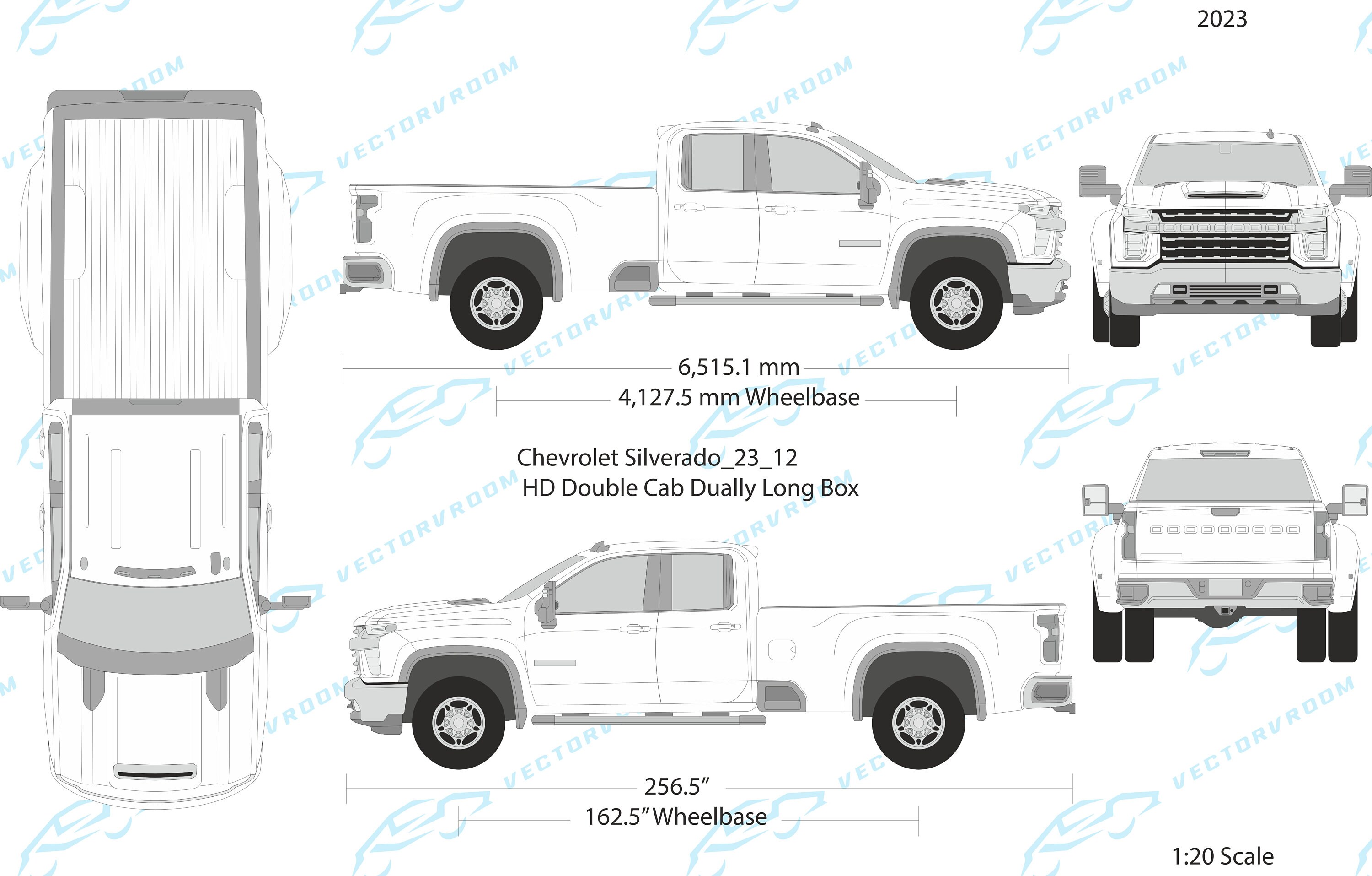 Chevrolet Silverado 2023 Vehicle Template .ai, .eps, .svg - Etsy