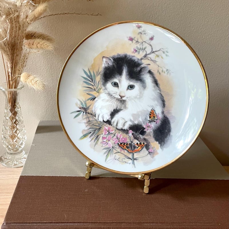 Cat Decorative Plate - Etsy