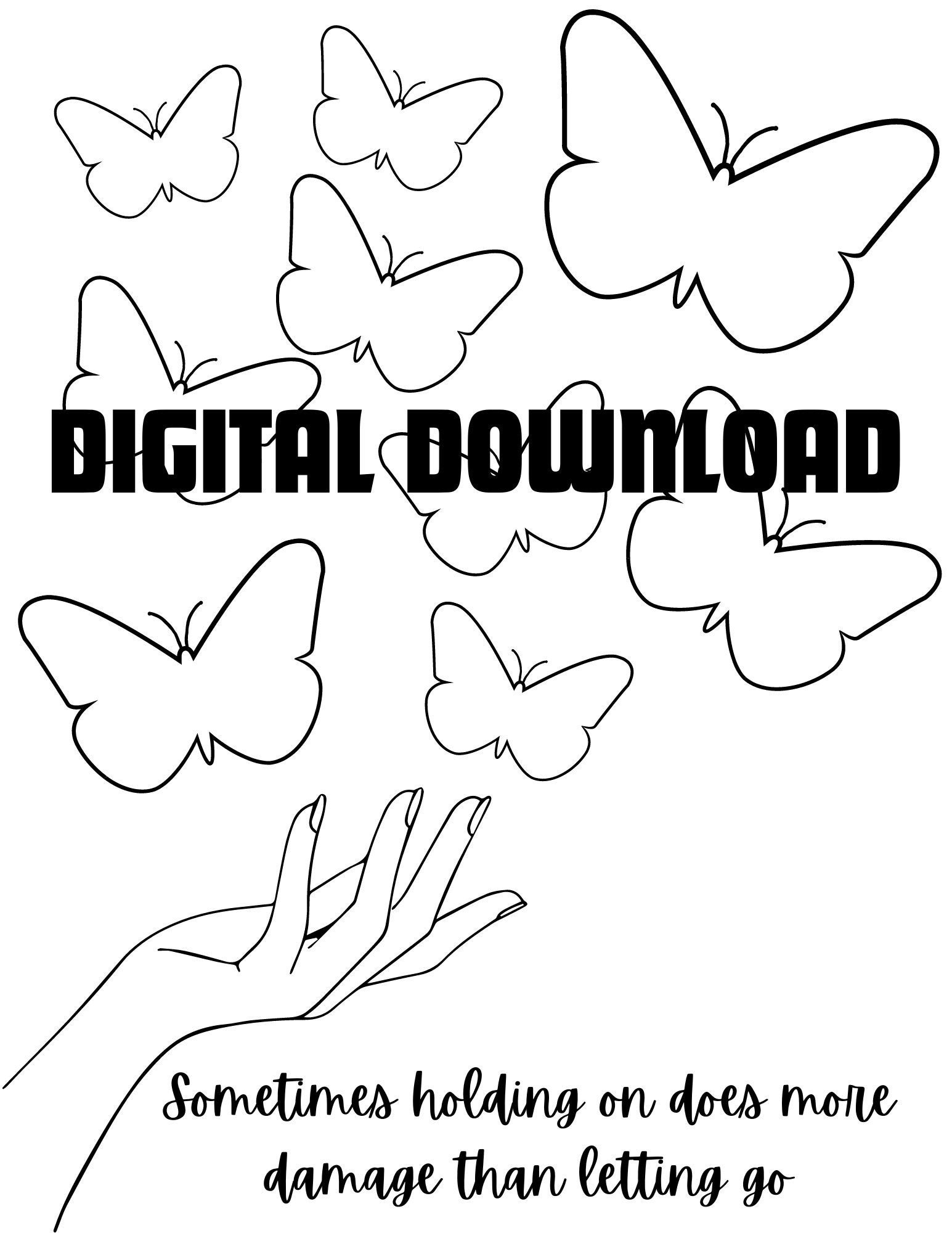 Letting Go Worksheet/coloring Sheet, Trauma, Coloring, Damage ...