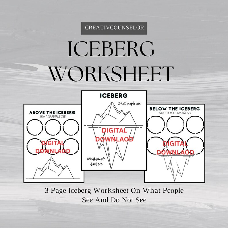 ICEBERG WORKSHEET, This is a Worksheet Pamphlet Non the Iceberg. What ...