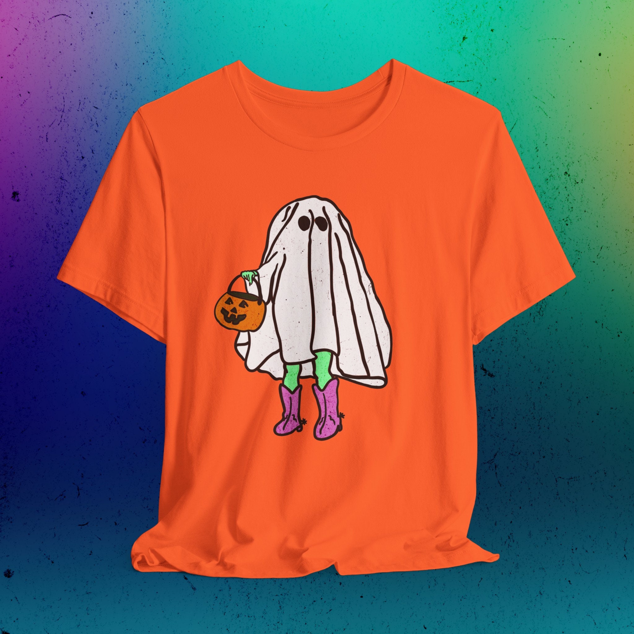 Cowgirl Ghost Halloween Shirt Adult Unisex Jersey Short Sleeve ...