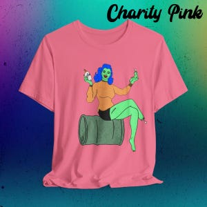 Women's Pretty Zombie Pin up T Shirt. Woman's Silly Crafty Tshirt ...