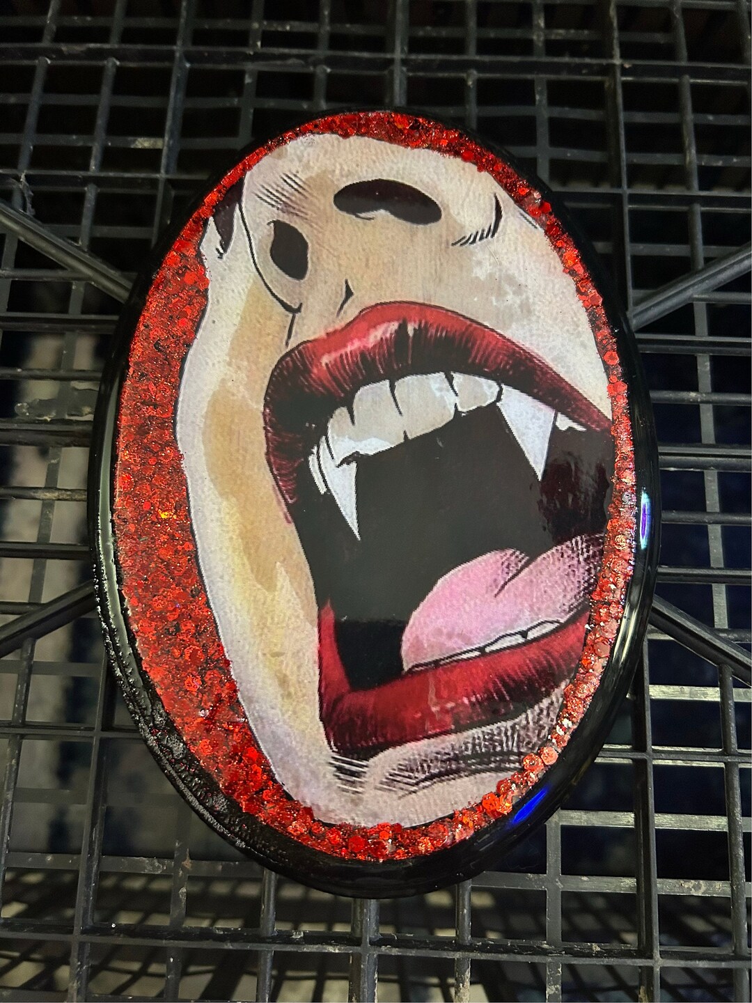 Vampire Mouth Small Horror Wall Plaque - Etsy