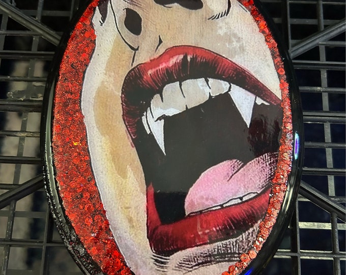 Vampire Mouth Small Horror Wall Plaque - Etsy