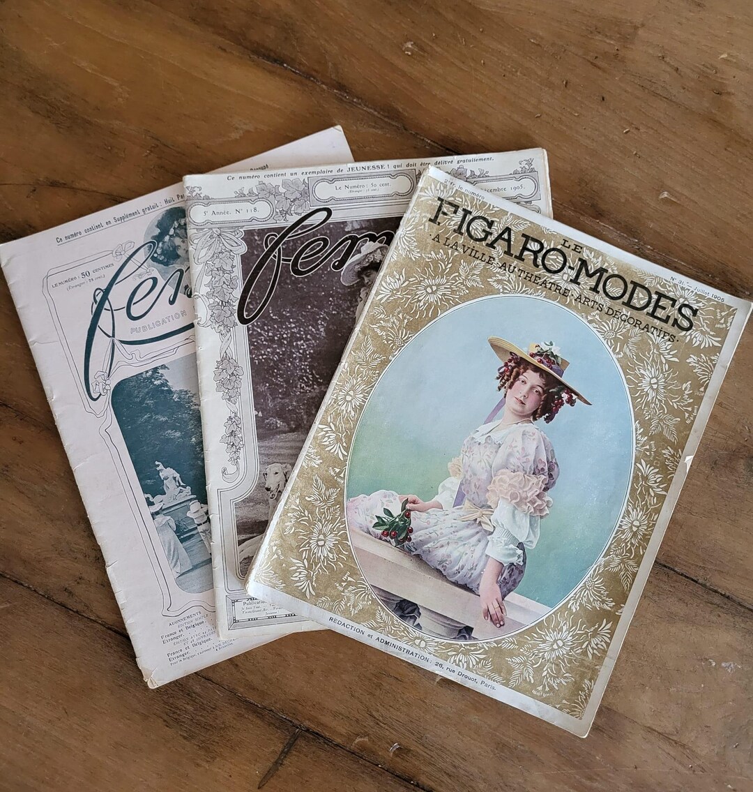 Early 1900s French Magazines - Figaro Modes & Femina - Vintage Parisian ...