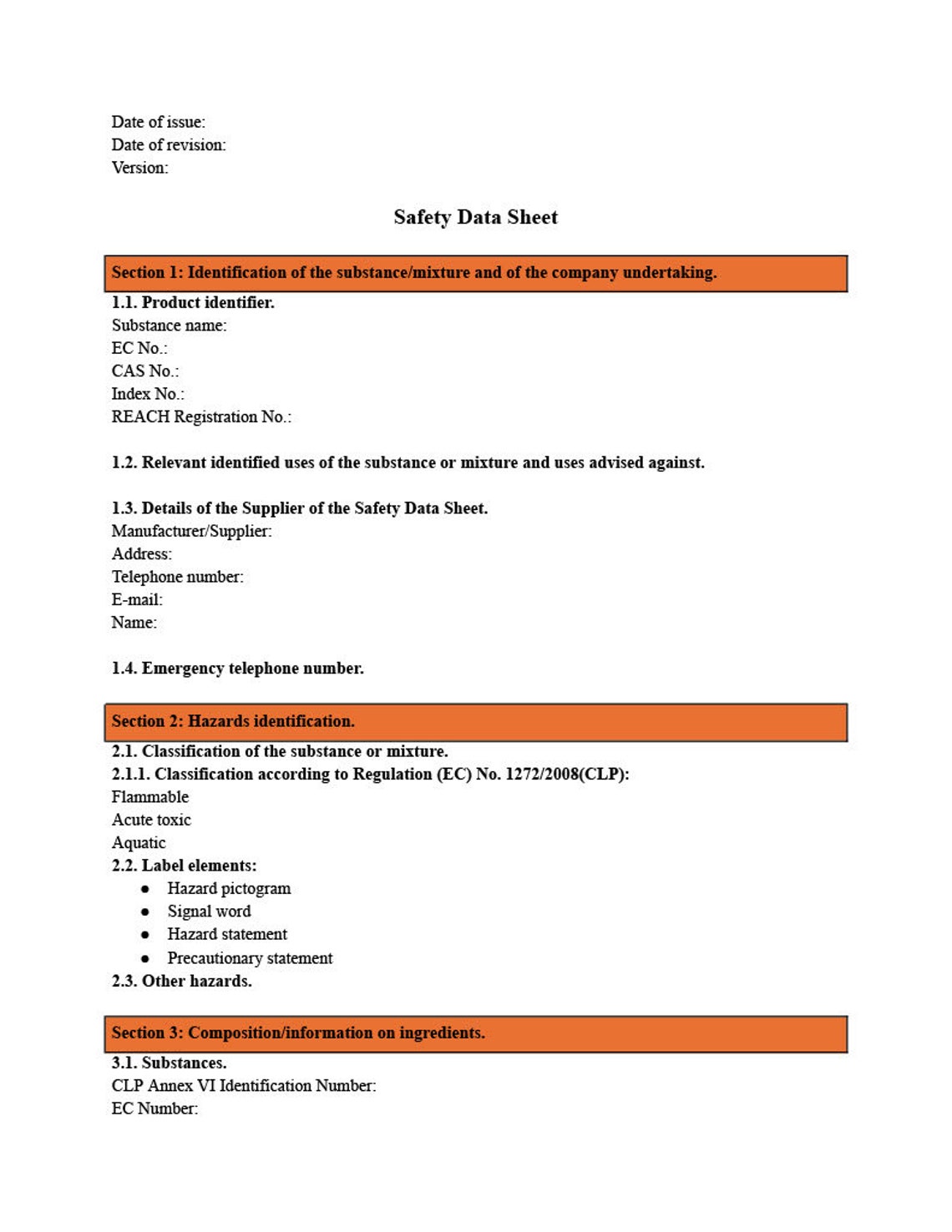 Safety Data Sheet (SDS) - EU - Etsy