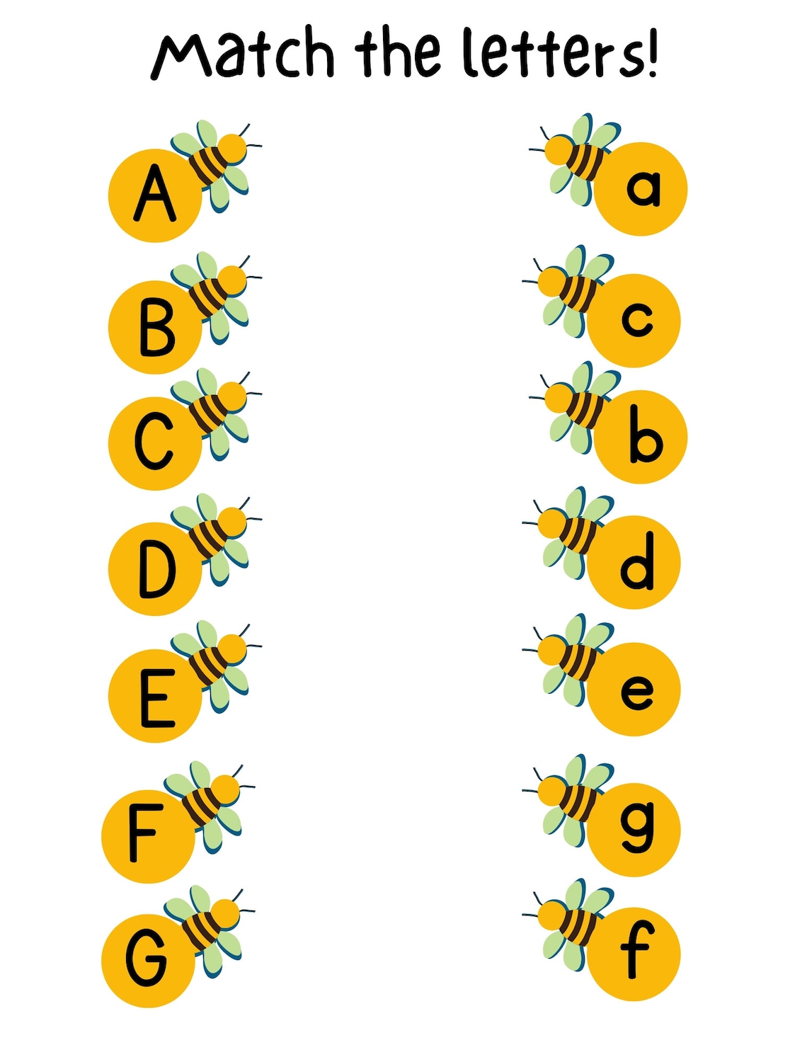 Letters Matching ABC for Kids - Etsy