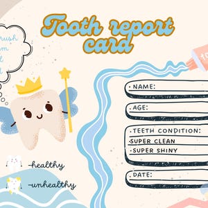 INSTANT EDITABLE Tooth Fairy Report Printable| First Tooth Lost ...