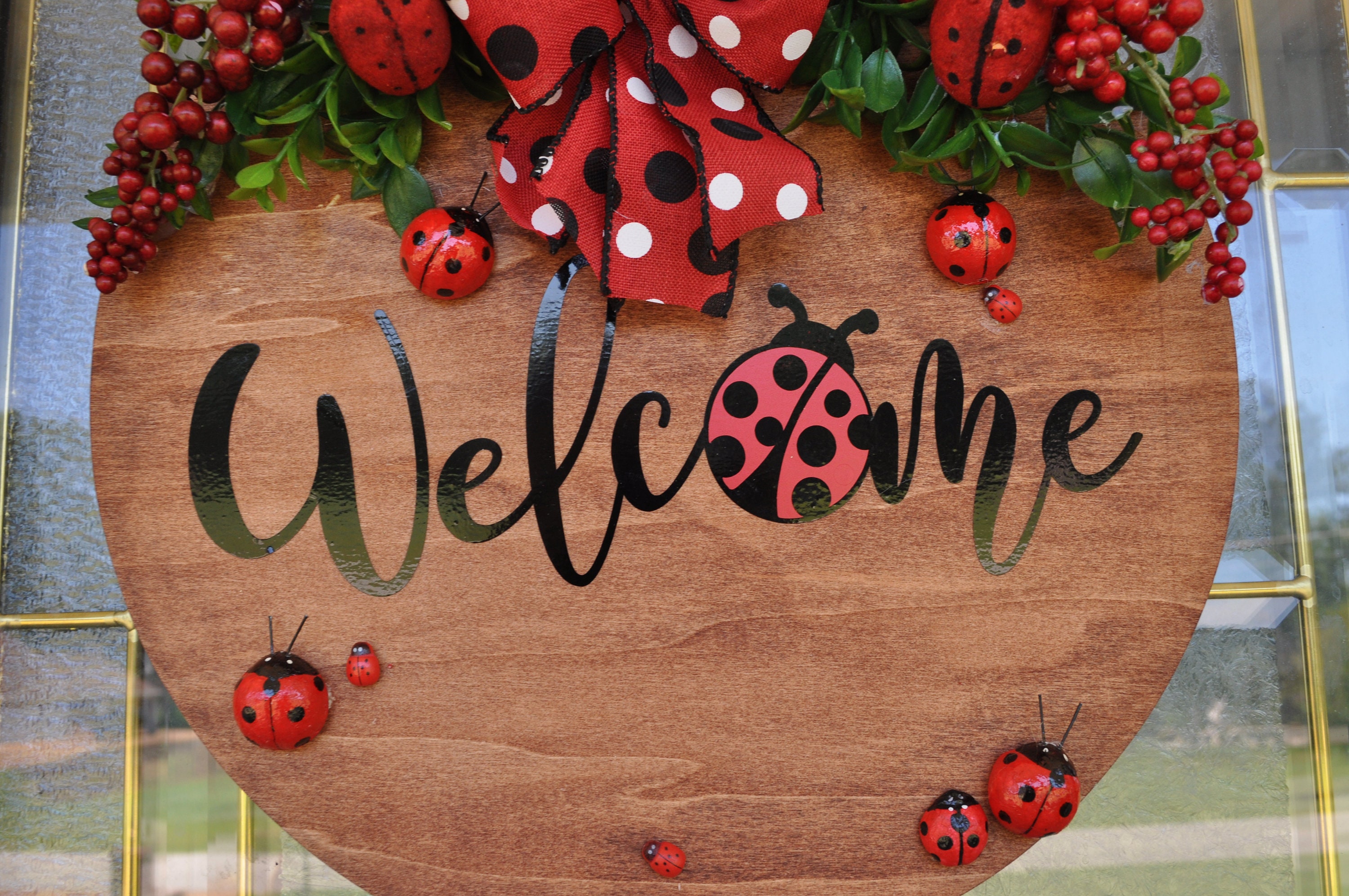 Ladybug Front Door Sign - Etsy